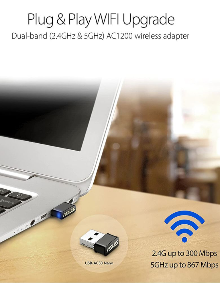 Asus USB-AC53 AC1200 Nano USB Dual-Band Wireless Adapter - iTech ...