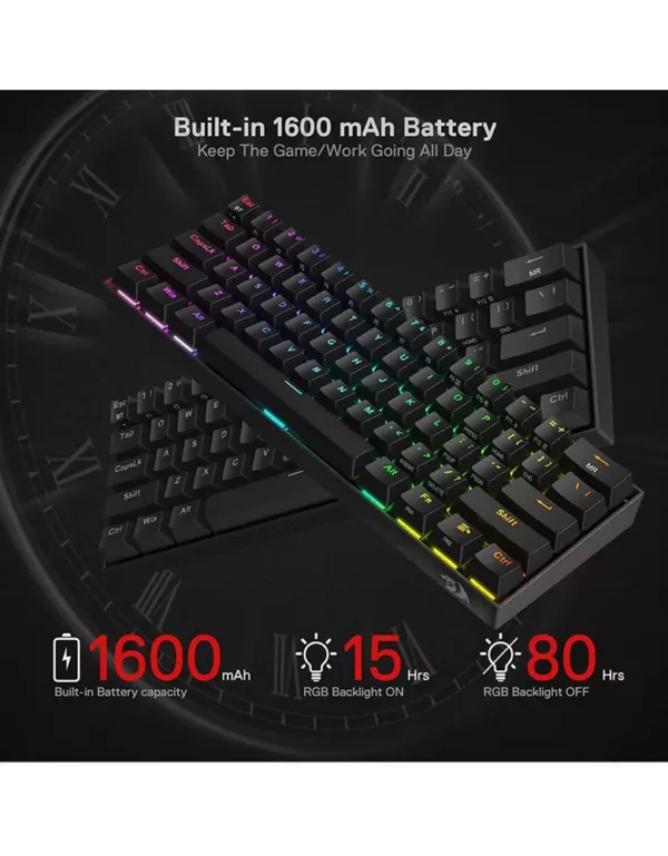 Redragon K530 PRO Draconic 60% Wireless Mechanical [Brown]