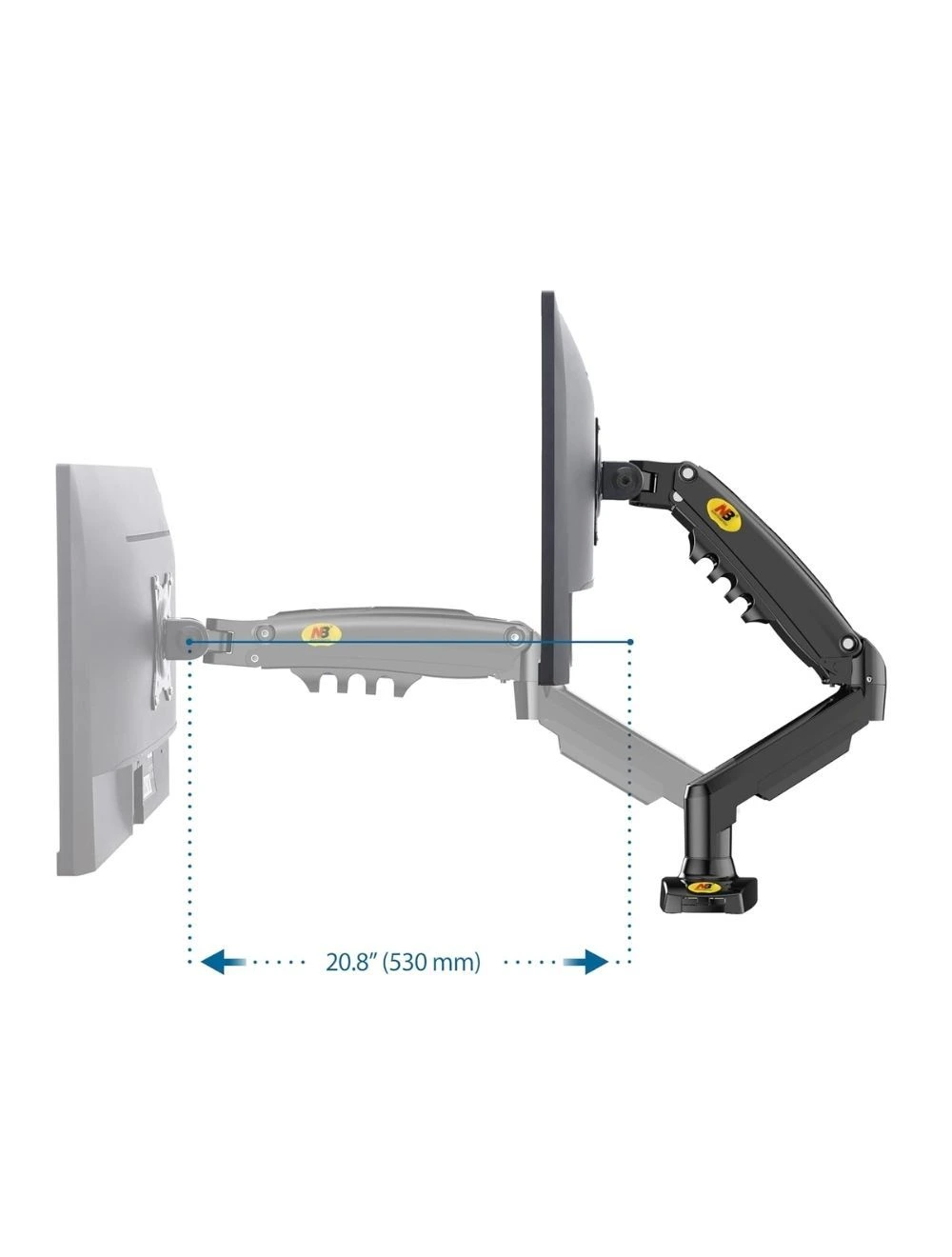 North Bayou F80 Ergonomic Gas-Spring Multifunctional Desk Mount (17 ...