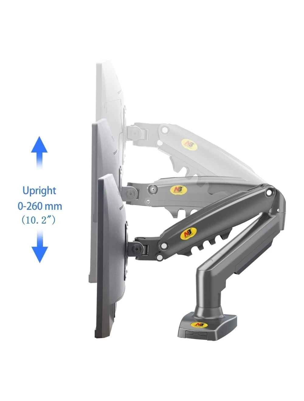 North Bayou F80 Ergonomic Gas-Spring Multifunctional Desk Mount (17 ...