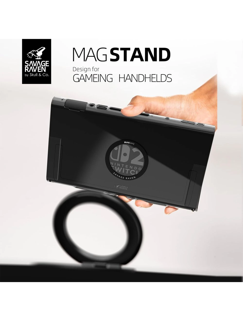 Skull & Co. MagStand Magnetic Ultra-Thin Ring for Switch 2/Steam Deck/ROG Ally/Apple MagSafe Devices