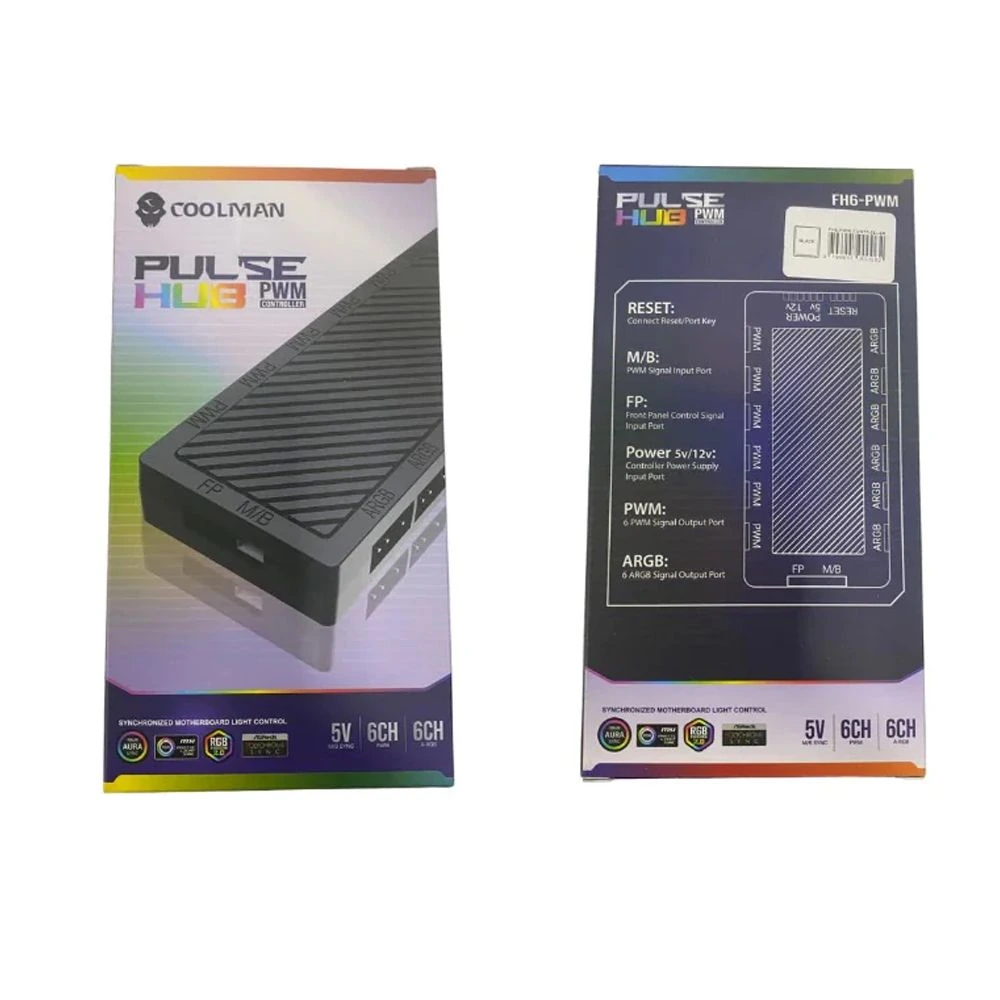 Coolman FH6-PWM Controller Pulse Hub 5V 6CH - Black - i.Tech PH