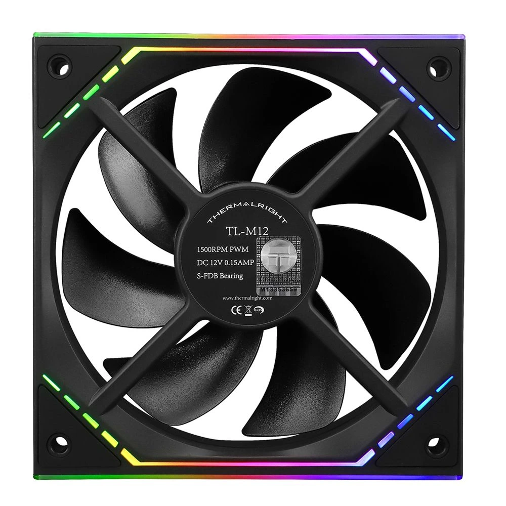 Thermalright TL-M12 ARGB 120mm High Performance PWM PC Case Fan - Black ...